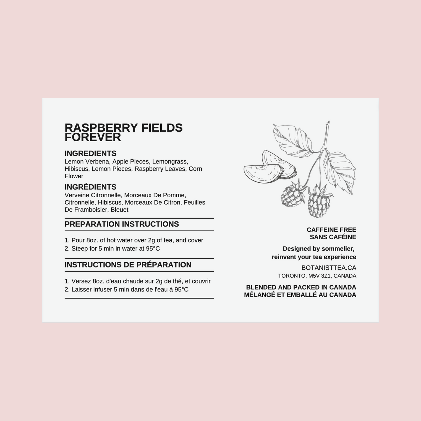 Raspberry Fields Forever | 50g – Botanist Tea